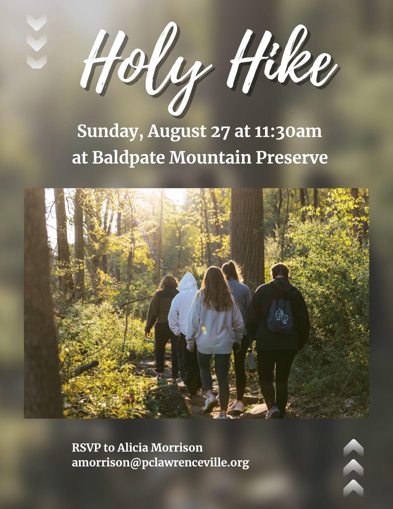 Holy Hike at Baldpate Mountain - Sunday, August 27 at 11:30am - The ...