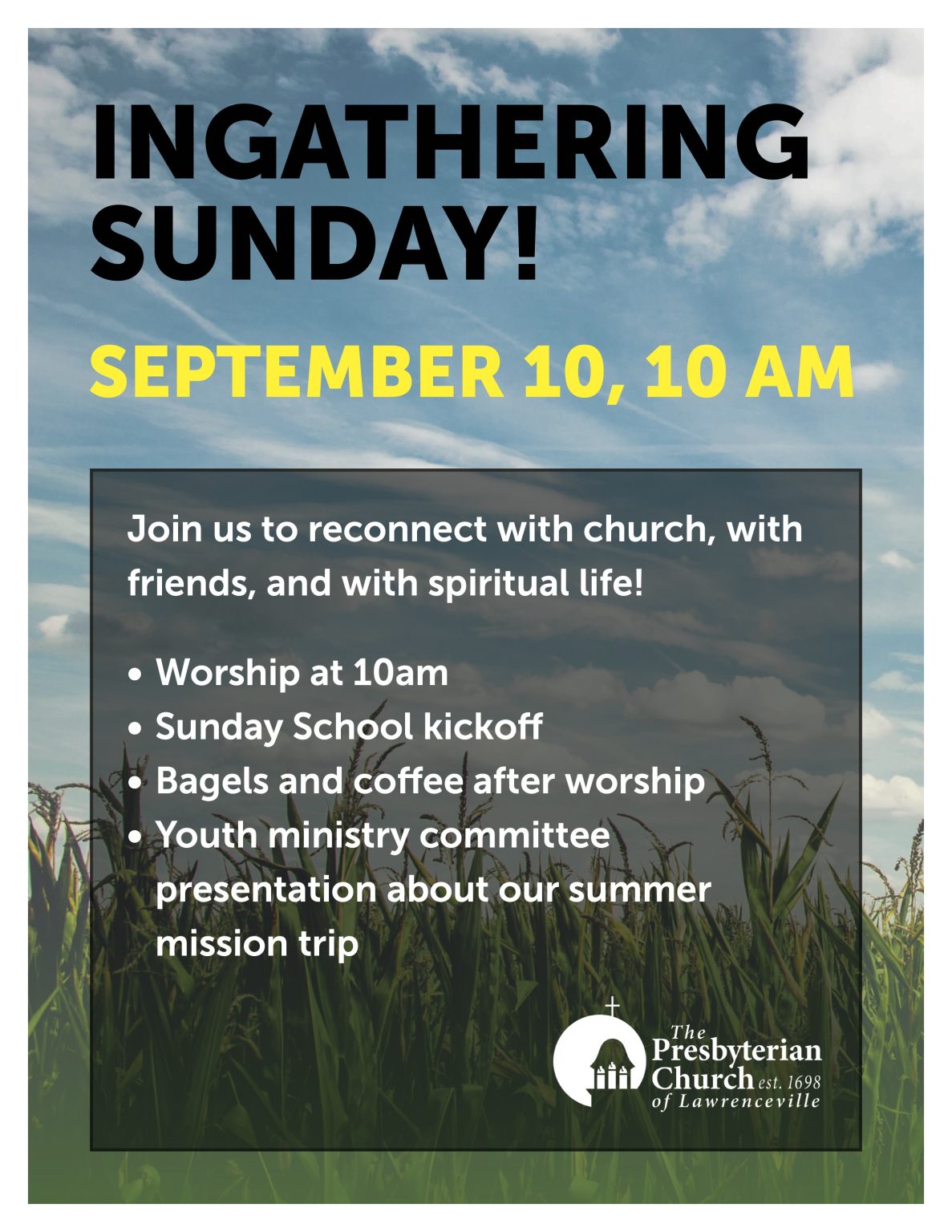 Ingathering Sunday - September 10 - The Presbyterian Church of ...